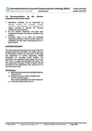 IRJET- GEO- Mining based Reliability Assessment of Continuous Surface ...