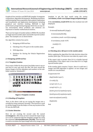 IRJET- Designing of OCR Tool Box for Decoding Vehicle Number Plate ...
