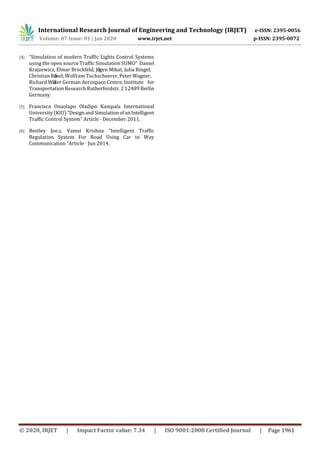 IRJET- Simulation based Automatic Traffic Controlling System | PDF