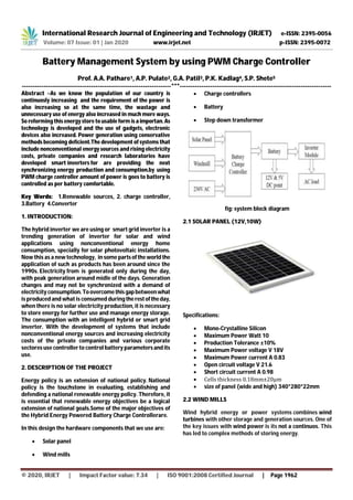 IRJET- Battery Management System by using PWM Charge Controller | PDF