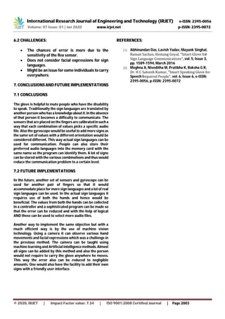 IRJET- Smart Gloves to Convert Sign Languages to Vocal Output | PDF