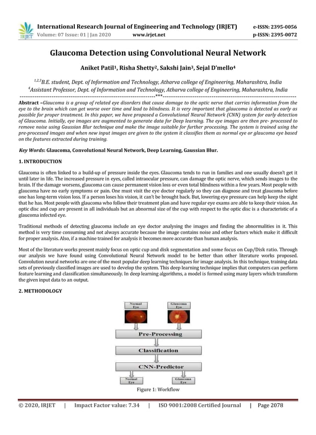 IRJET- Glaucoma Detection using Convolutional Neural Network | PDF