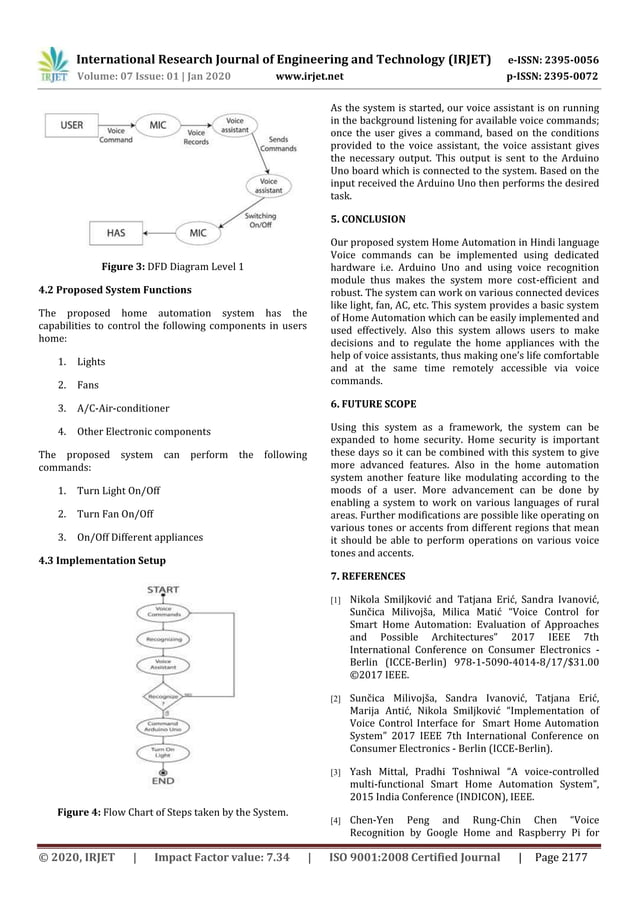 IRJET- Home Automation using Voice Commands in the Hindi Language | PDF