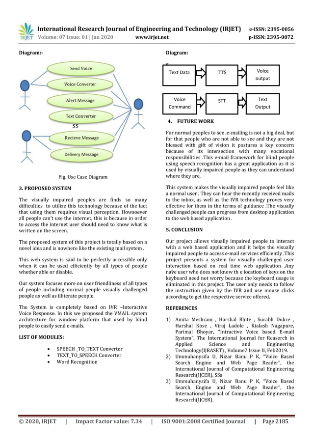 IRJET- Email Framework for Blinds using Speech Recognition | PDF