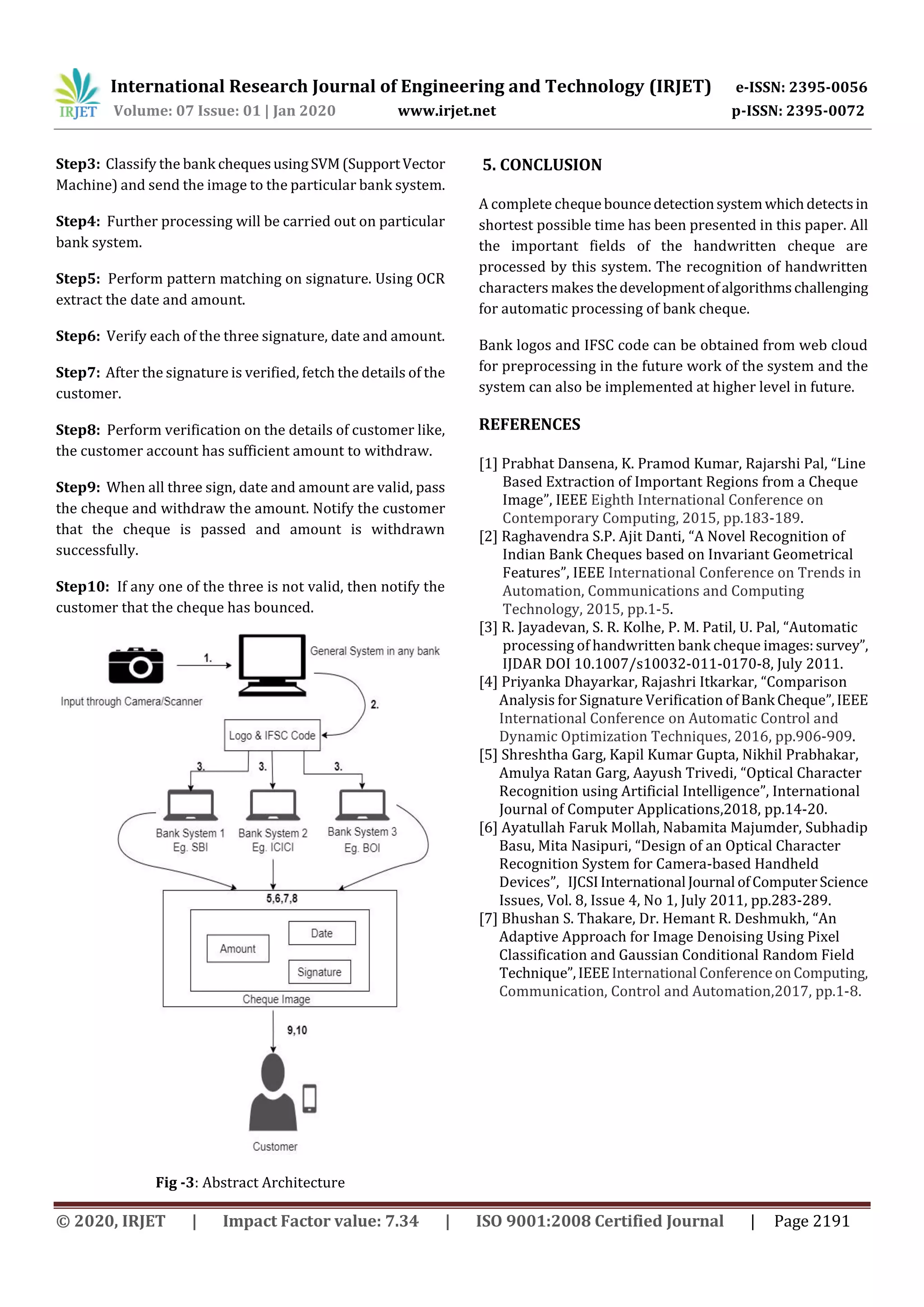 IRJET- Cheque Bounce Detection System using Image Processing | PDF