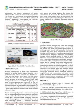 IRJET- Approach for a Transit Oriented Development in Chhattisgarh | PDF