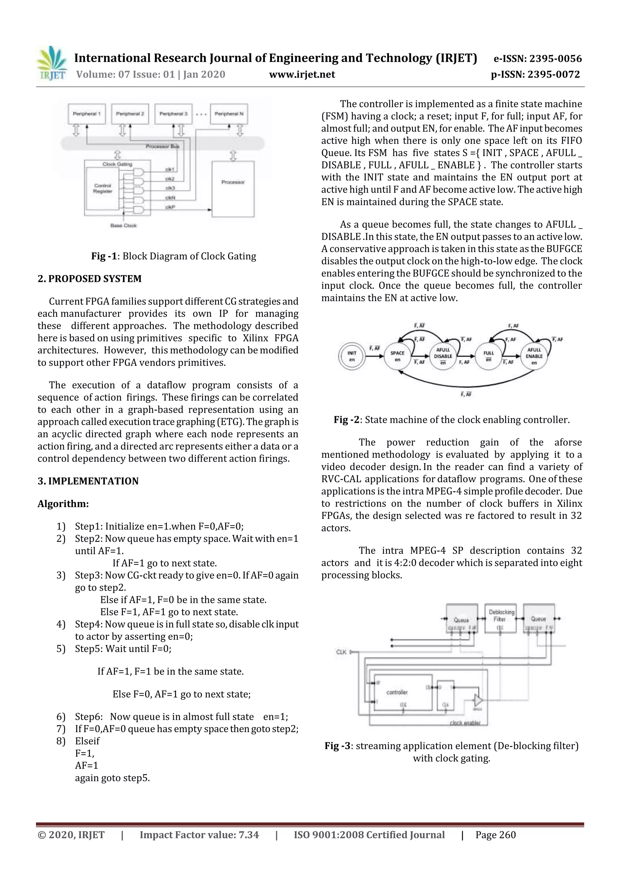 Clock Gating of Streaming Applications for Power Minimization on FPGA’s | PDF