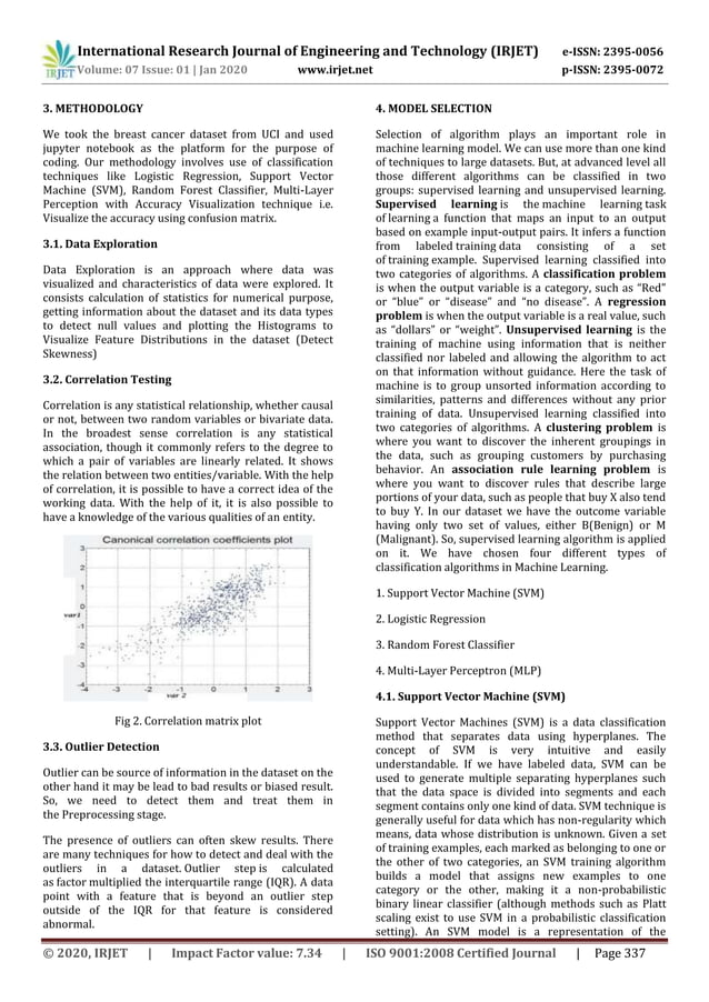 IRJET- Breast Cancer Relapse Prognosis by Classic and Modern Structures of Machine Learning ...