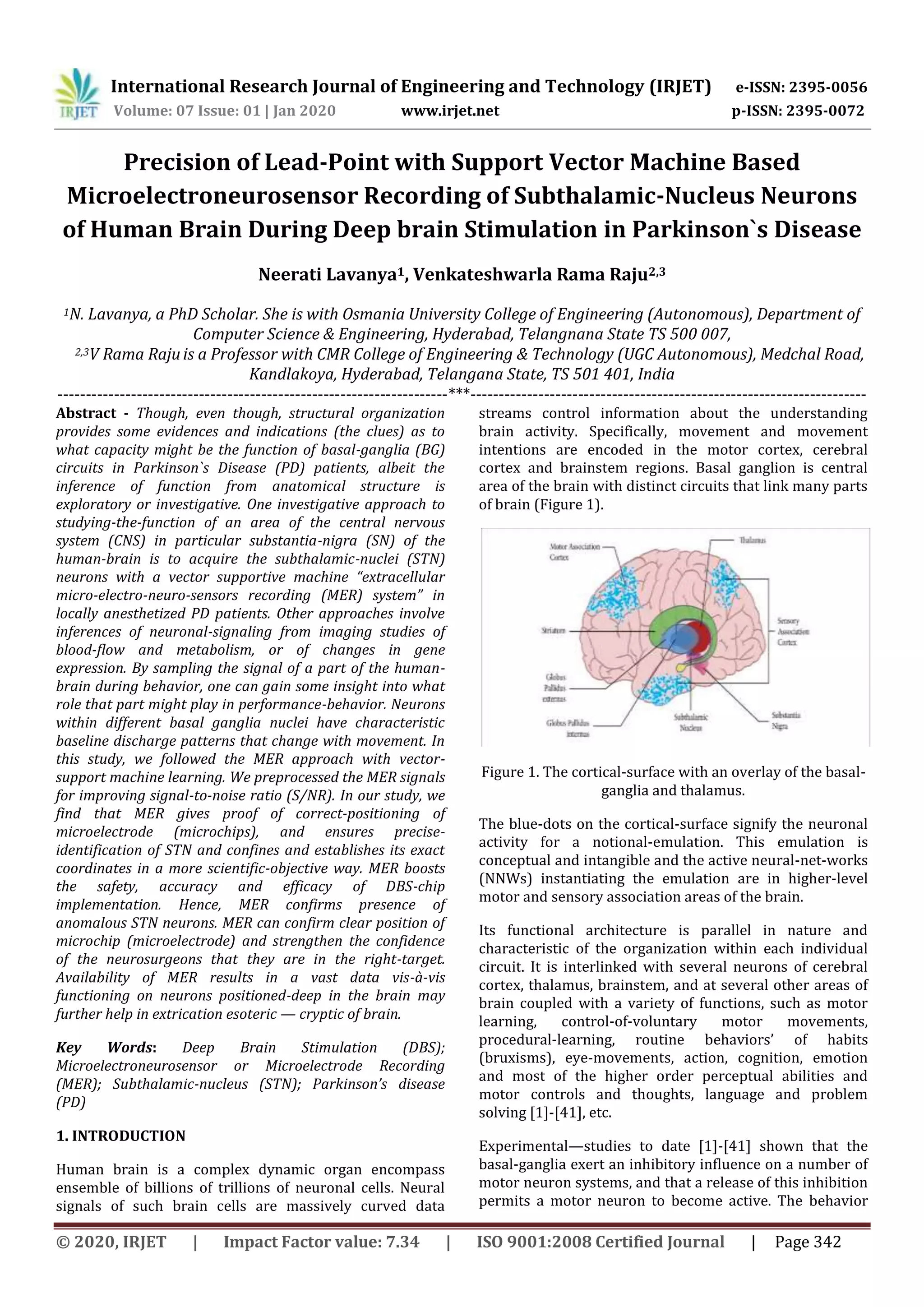 IRJET- Precision of Lead-Point with Support Vector Machine based ...