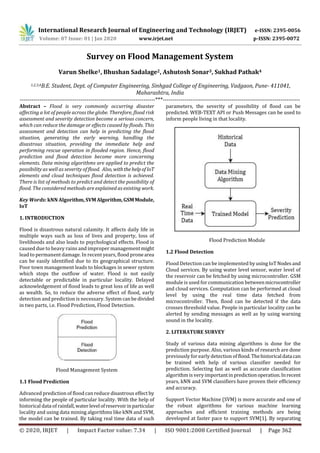 IRJET- Survey on Flood Management System | PDF