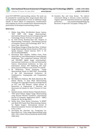 IRJET- A Review on Blind Watermarking Technique for Copyright ...