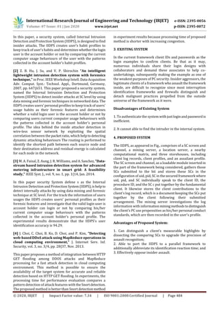 IRJET- An Intrusion Detection and Protection System by using Data Mining Forensic Technique | PDF