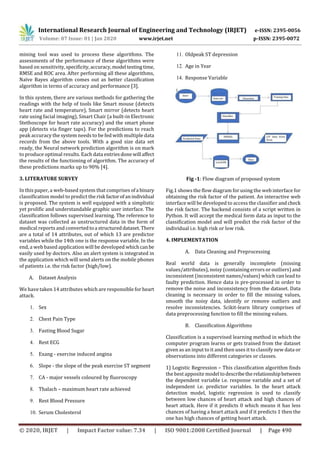IRJET- Web-based Application to Detect Heart Attack using Machine Learning | PDF