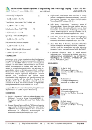 IRJET- Web-based Application to Detect Heart Attack using Machine Learning | PDF