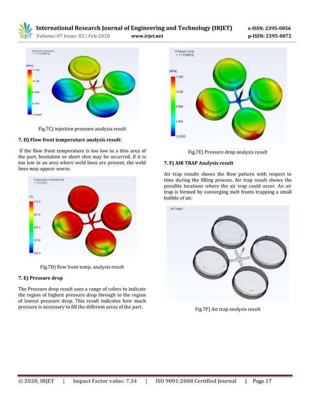 IRJET- Injection Molding Methods Design, Optimization and Simulation of Plastic Cap by Mold Flow ...