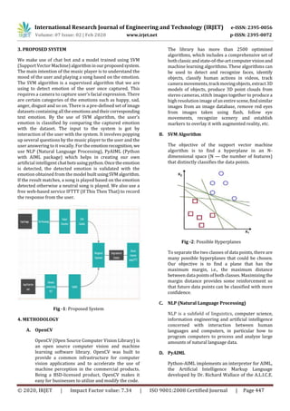 IRJET- Implementation of Emotion based Music Recommendation System using SVM Algorithm | PDF