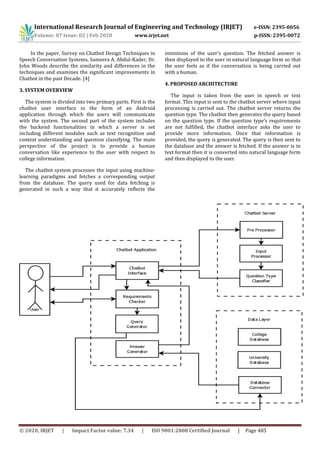 IRJET- Information Chatbot for an Educational Institute | PDF