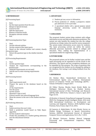 IRJET- Information Chatbot for an Educational Institute | PDF