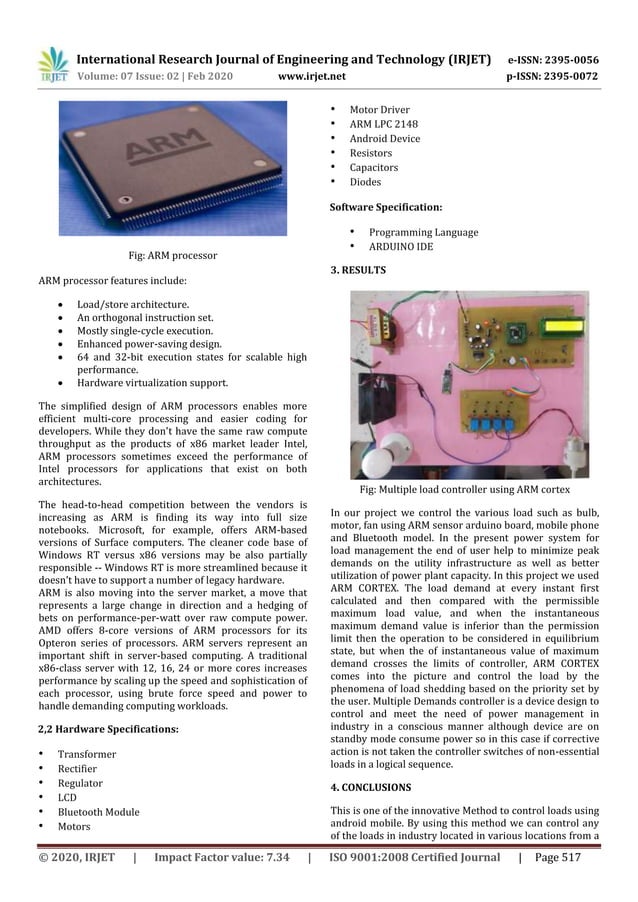 Irjet Multiple Load Controller For Industry Using Arm Cortex Pdf
