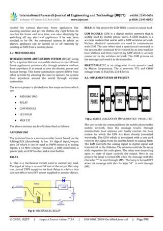 IRJET - Home Automation using GSM | PDF