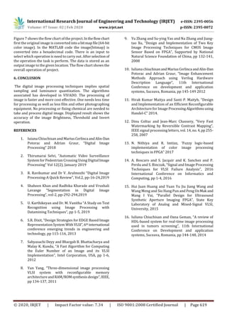 IRJET - Simulation of Colour Image Processing Techniques on VHDL | PDF