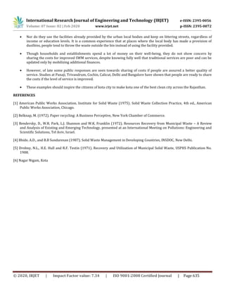 IRJET - Waste Management Plan and Public Awareness for SWM in Kota City ...