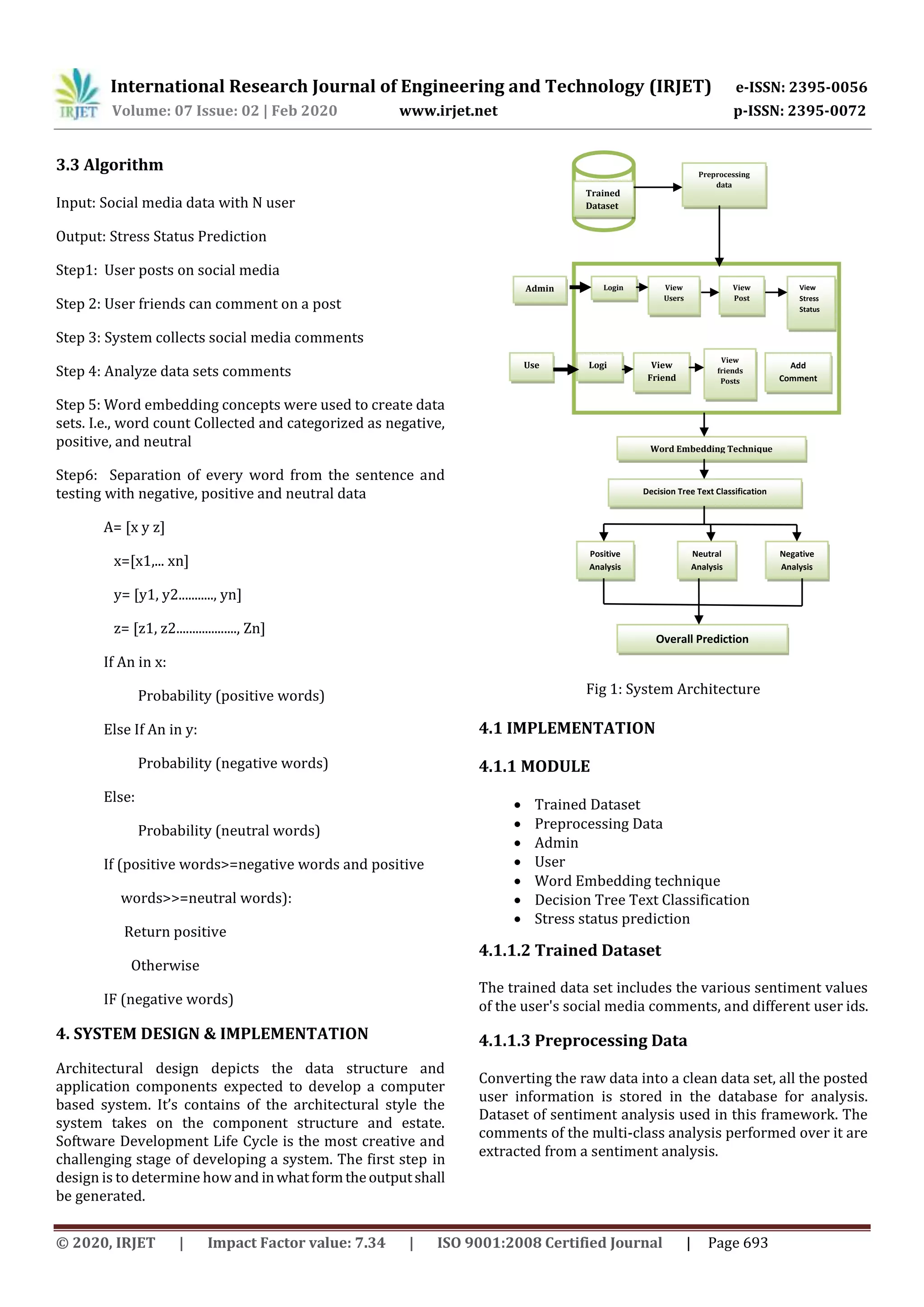IRJET - Social Network Stress Analysis using Word Embedding Technique | PDF