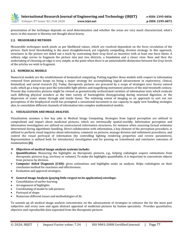 IRJET- Segmentation and Visualization in Medical Image Processing: A Review | PDF | Photo ...