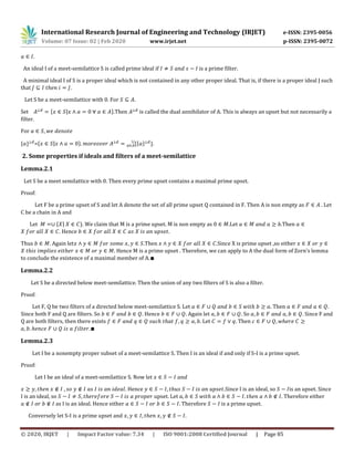 IRJET- 0 – Distributive Meet – Semilattice | PDF