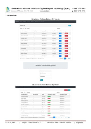 IRJET - Smart Student Attendance Management System | PDF
