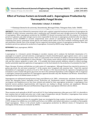 IRJET- Effect of Various Factors on Growth and L- Asparaginase ...