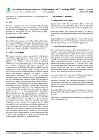 IRJET- Bird Species Identification using Image Mining & CNN Algorithm | PDF