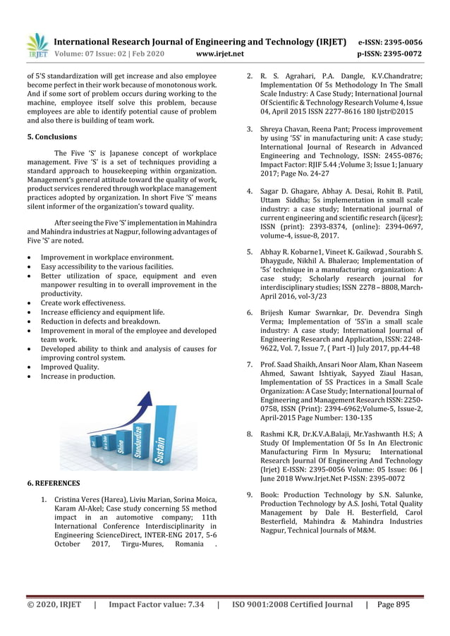 IRJET - 5S Method and its Implementation in Company | PDF