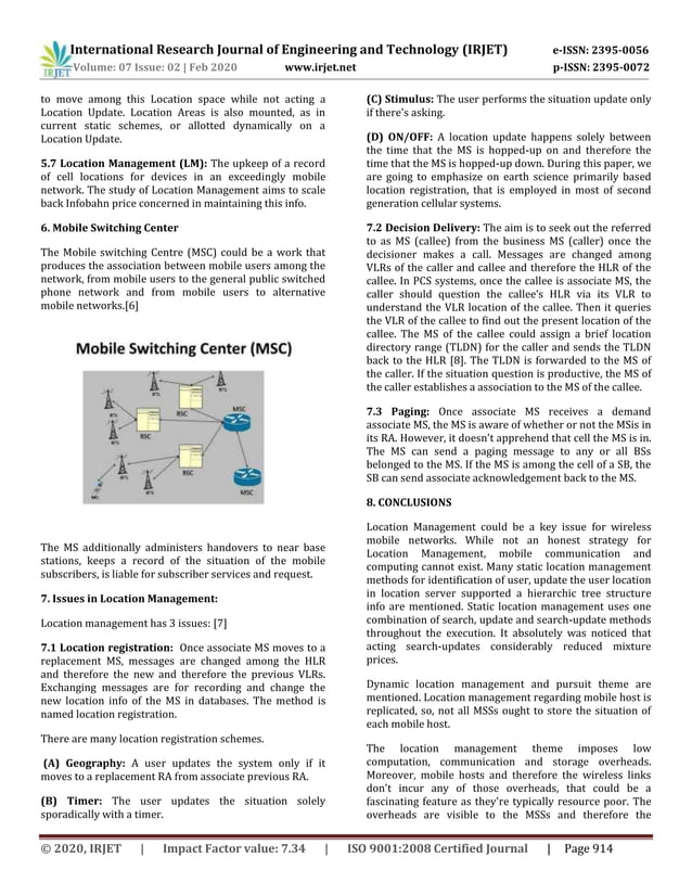 IRJET - A Review on Analysis of Location Management in Mobile Computing | PDF | Computer ...
