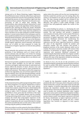 IRJET - Customer Churn Analysis in Telecom Industry | PDF