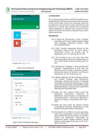 IRJET - Android Application to Generate Auto Renewal Bus Pass System | PDF | Computer Software ...