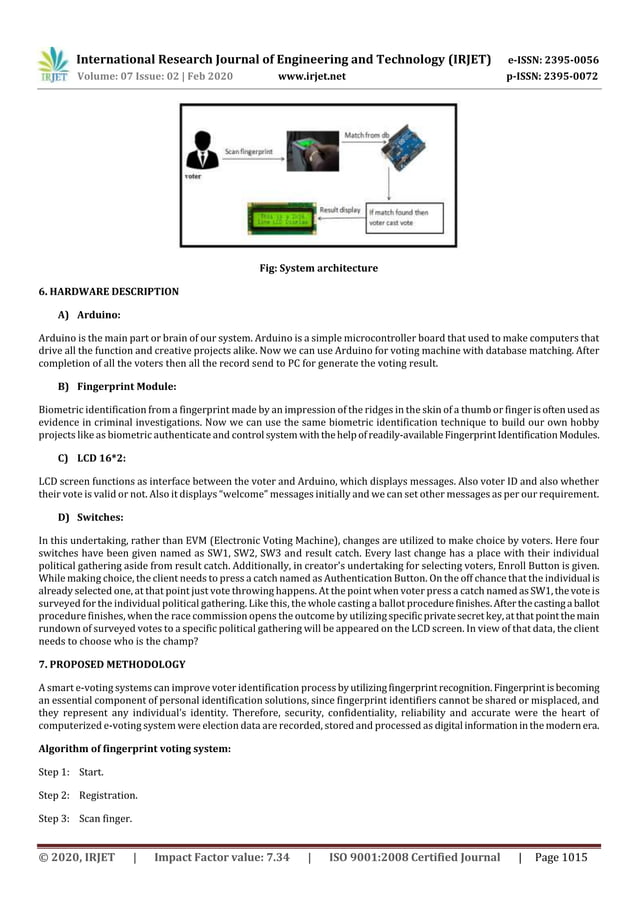 IRJET - Smart E-Voting System with Fingerprint Authentication using ...