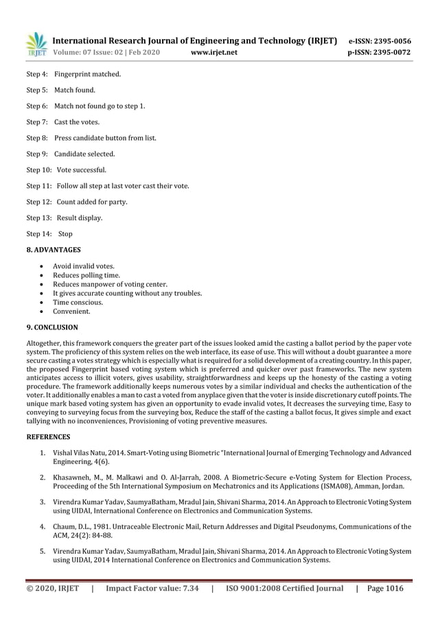 IRJET - Smart E-Voting System with Fingerprint Authentication using ...