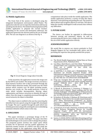 IRJET- VI Spectacle – A Visual Aid for the Visually Impaired | PDF