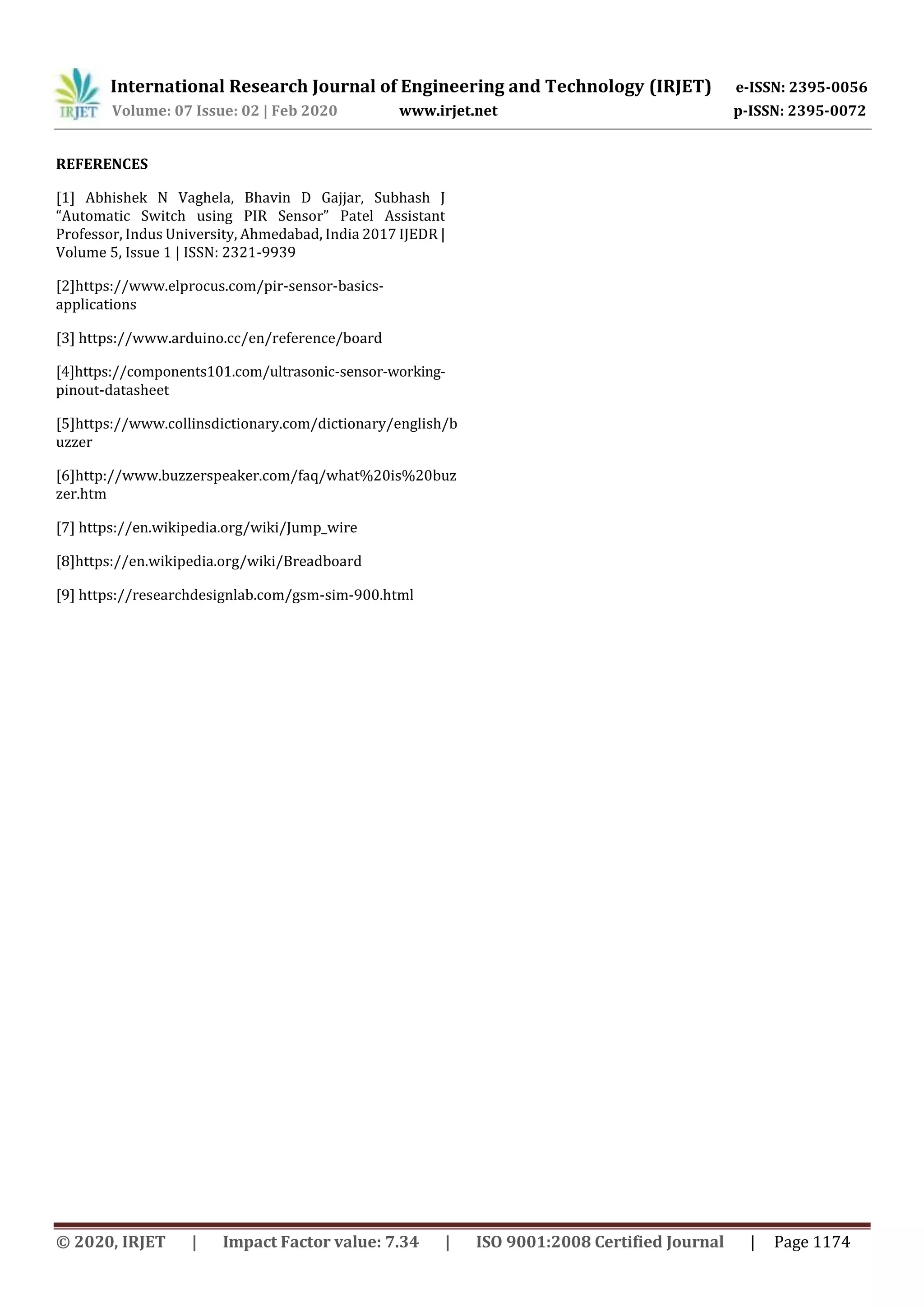 IRJET- Intruder Detection Security System | PDF | Home Security | Home ...