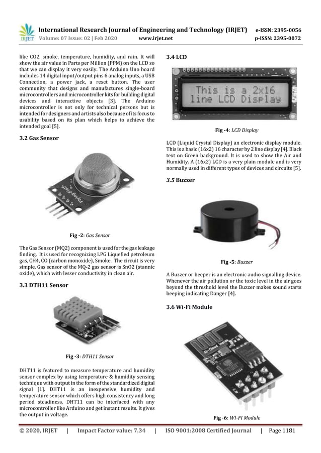 IRJET- Air Pollution Monitoring System using IoT | PDF