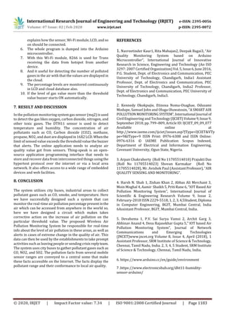 IRJET- Air Pollution Monitoring System using IoT | PDF