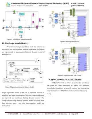 IRJET- Analysis and Implementation of Super Capacitors as a Storage Device in Standalone ...