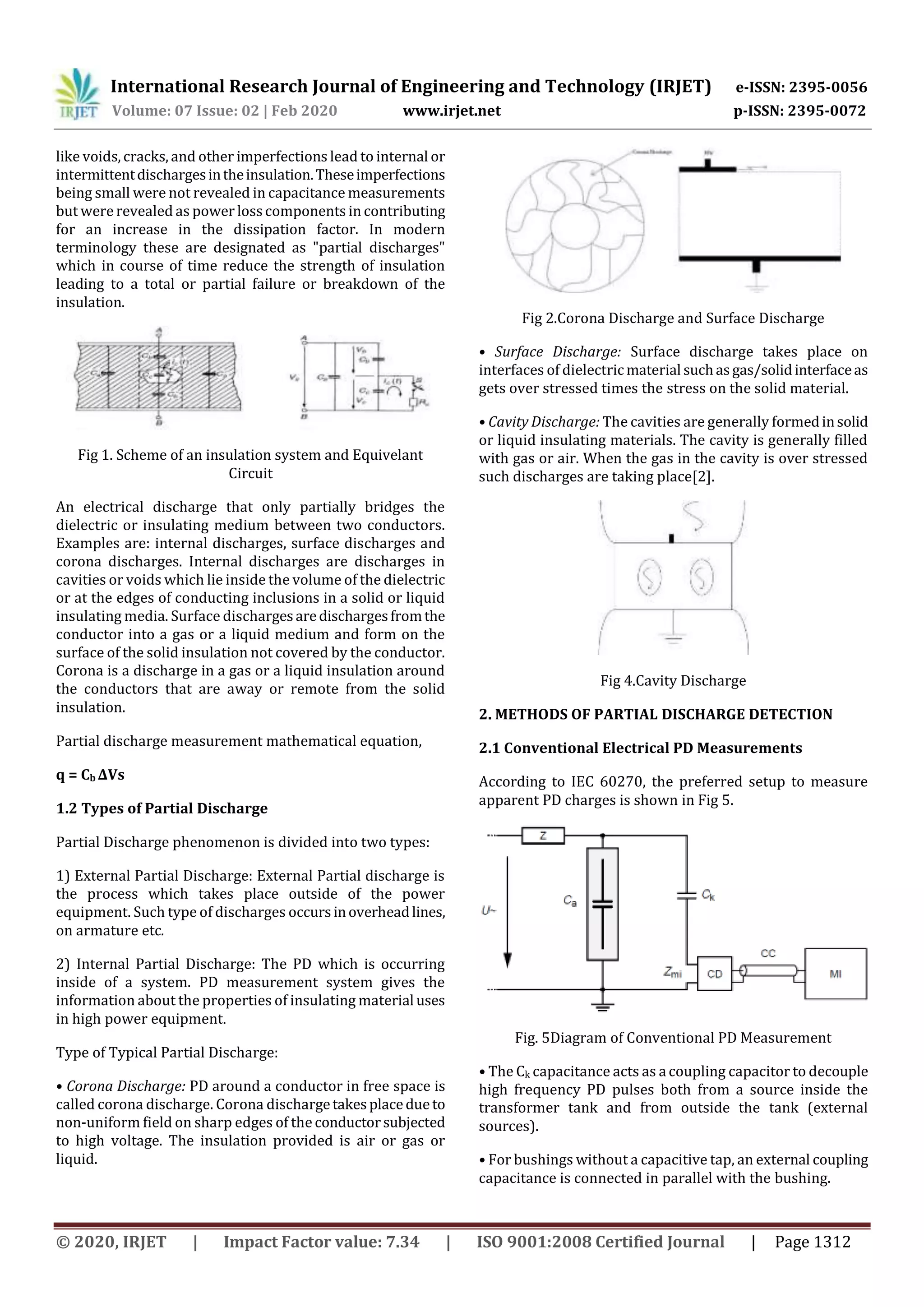 IRJET - A Review of an Investigation of Partial Discharge Sources and Locations along the High ...