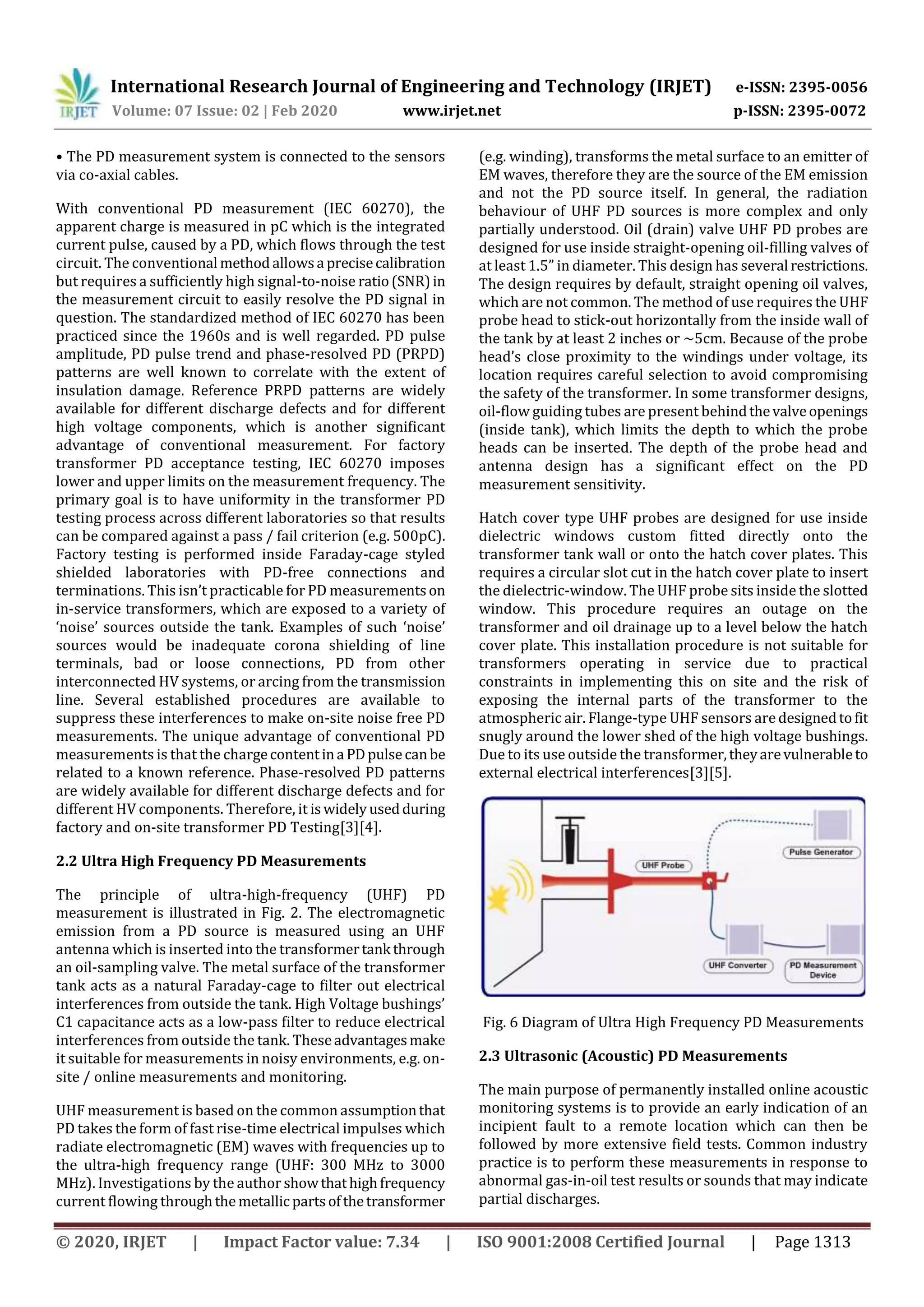 IRJET - A Review of an Investigation of Partial Discharge Sources and Locations along the High ...