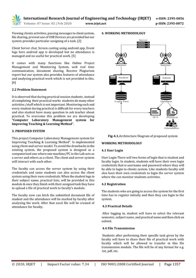 IRJET - Computer Laboratory Management System for Improving Teaching & Learning Methods | PDF ...