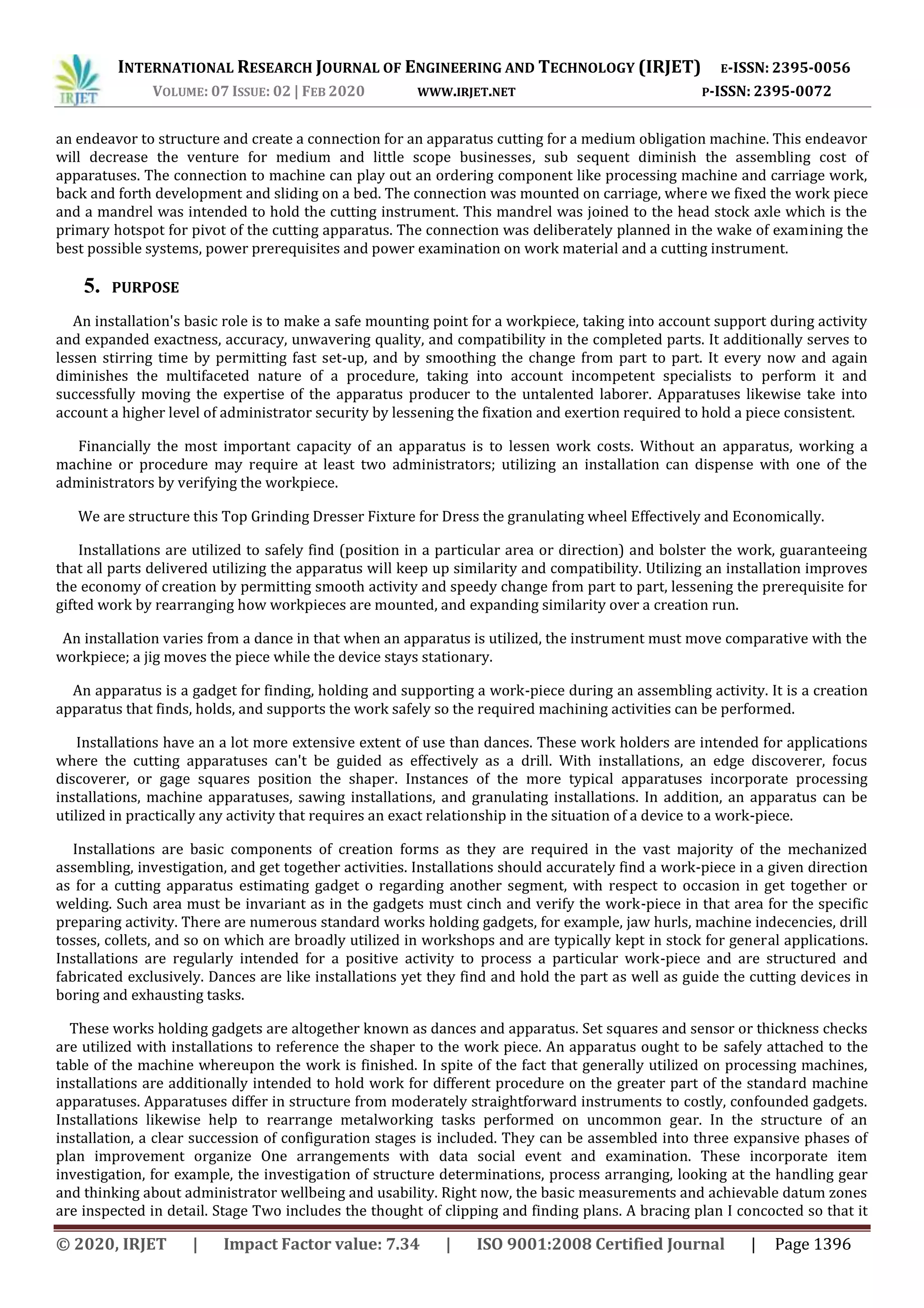 IRJET - Dovetail Slide Surface Grinding Fixture | PDF