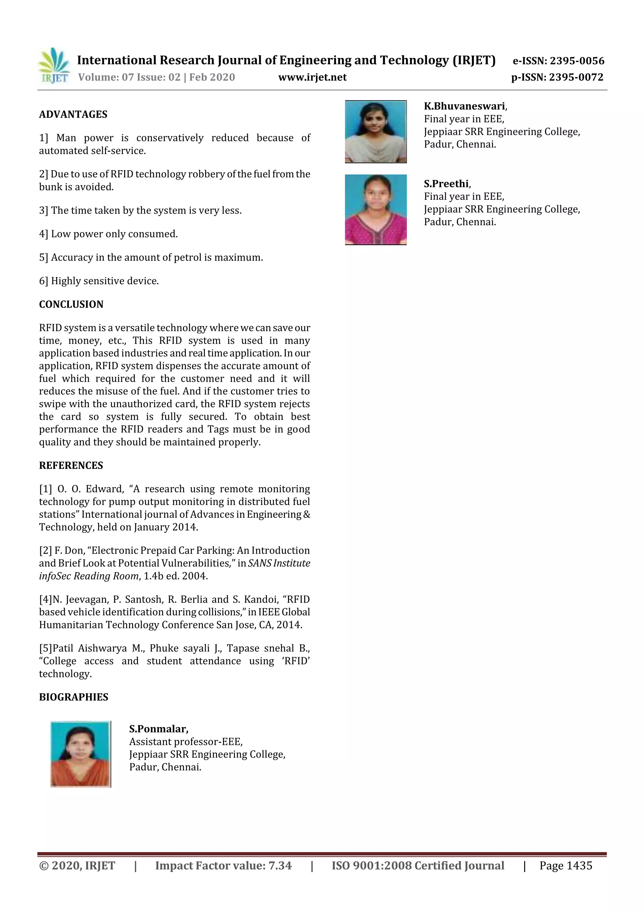 IRJET - RFID based Petrol Pump Automation System | PDF
