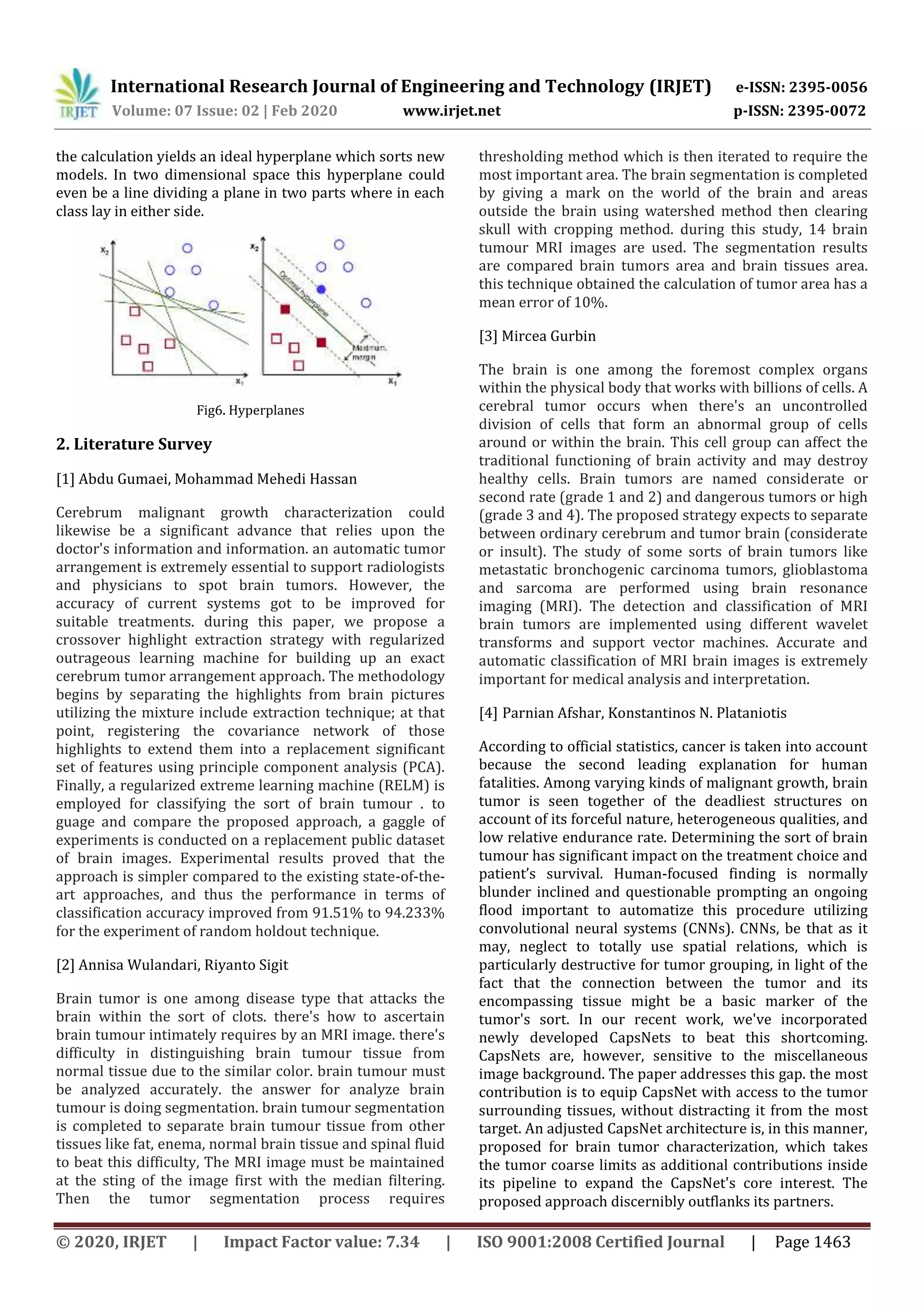 Irjet Brain Tumor Detection Using Deep Learning Pdf
