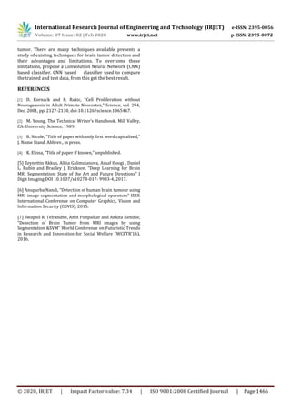 IRJET- Brain Tumor Detection using Deep Learning | PDF